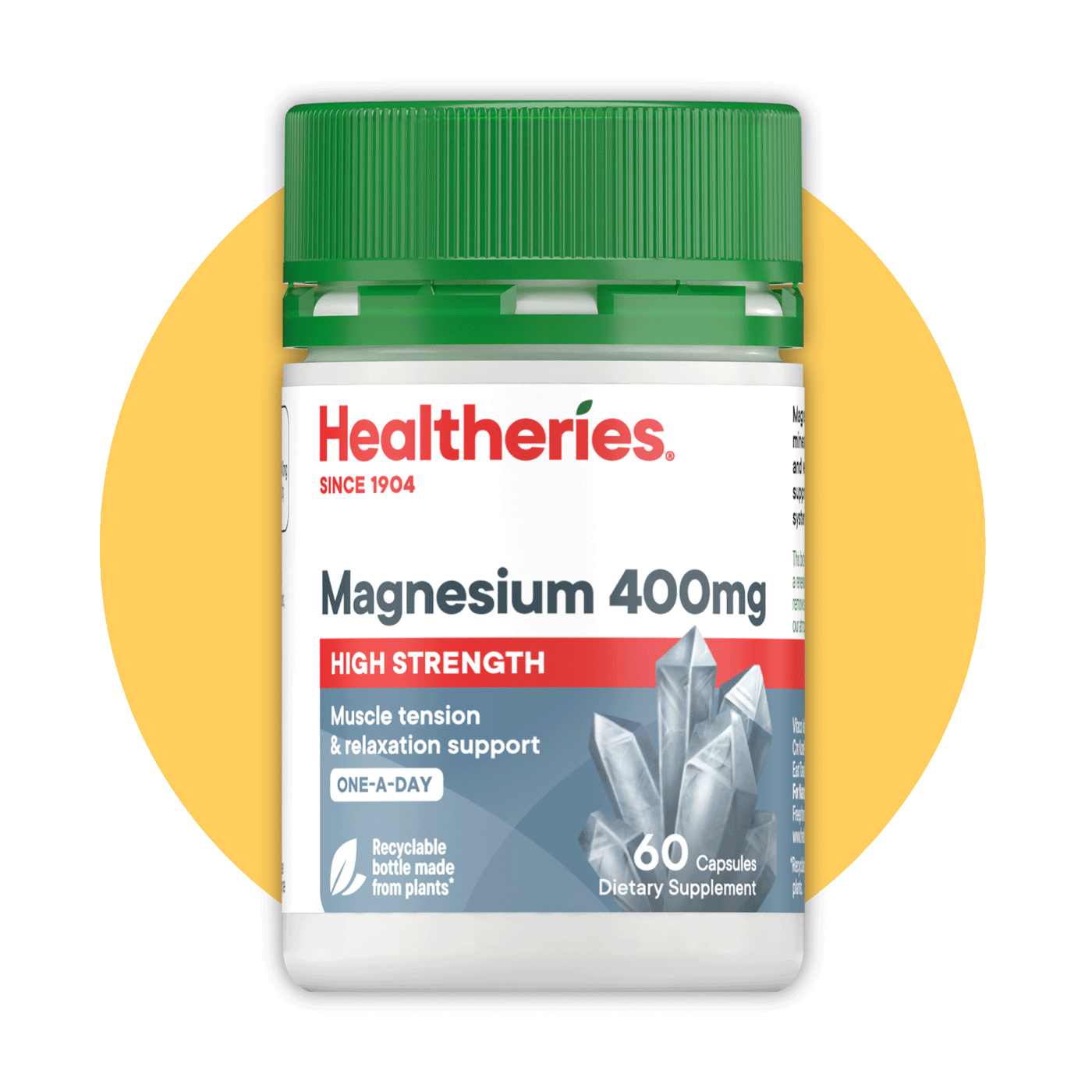 Magnesium 400mg High Strength One A Day Caps 60s – Healtheries Hong Kong